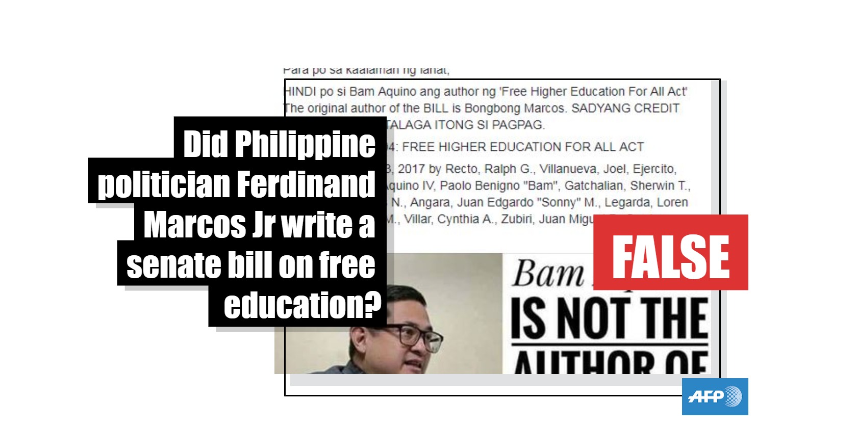 No, Philippine politician Ferdinand Marcos Jr did not write a senate ...