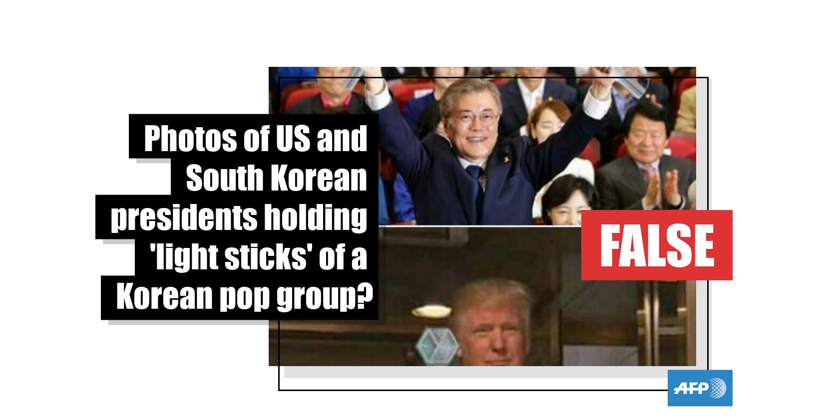 No, these photos do not show Donald Trump and Moon Jae-in holding K-pop ...