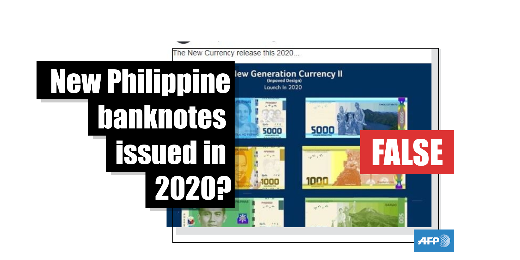 The Philippine central bank said these are not new banknotes circulated ...