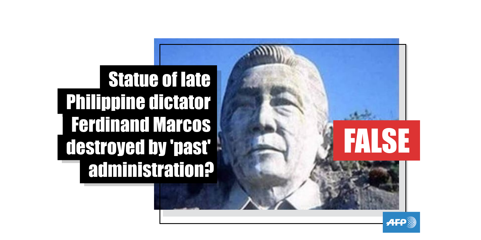 No, this statue of late Philippine dictator Marcos was not destroyed by ...
