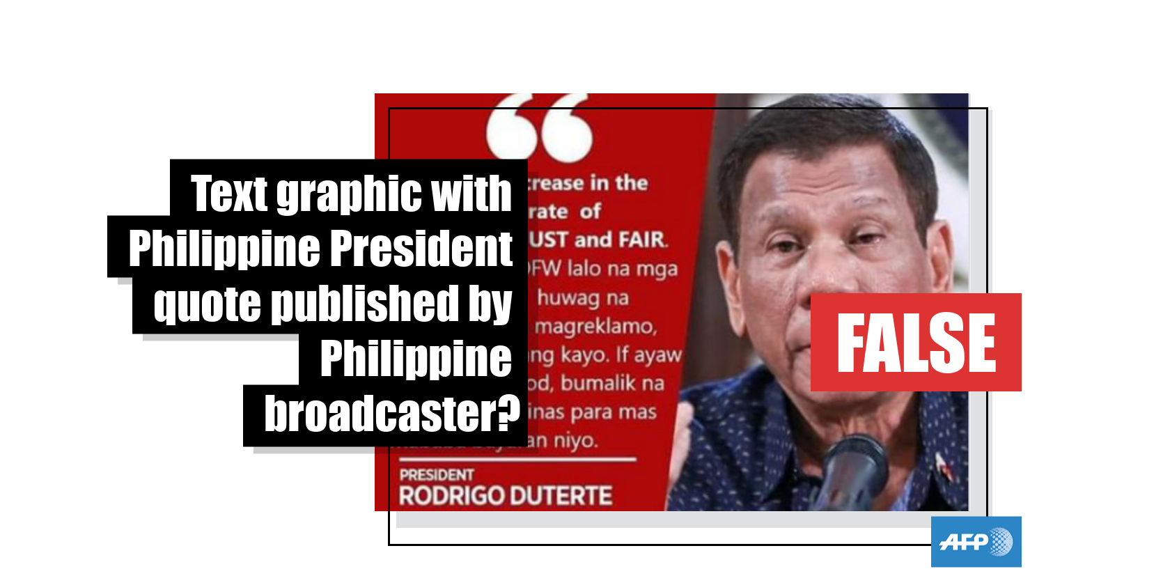 This graphic has been doctored from a social media post by Philippine ...
