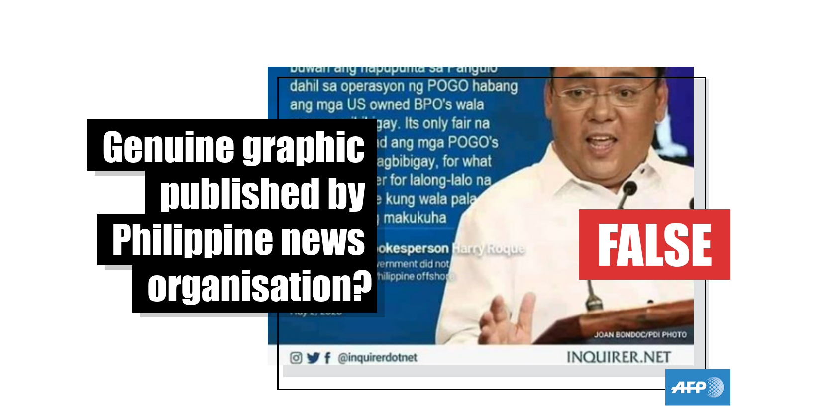 This graphic has been doctored from a post on a Philippine news ...