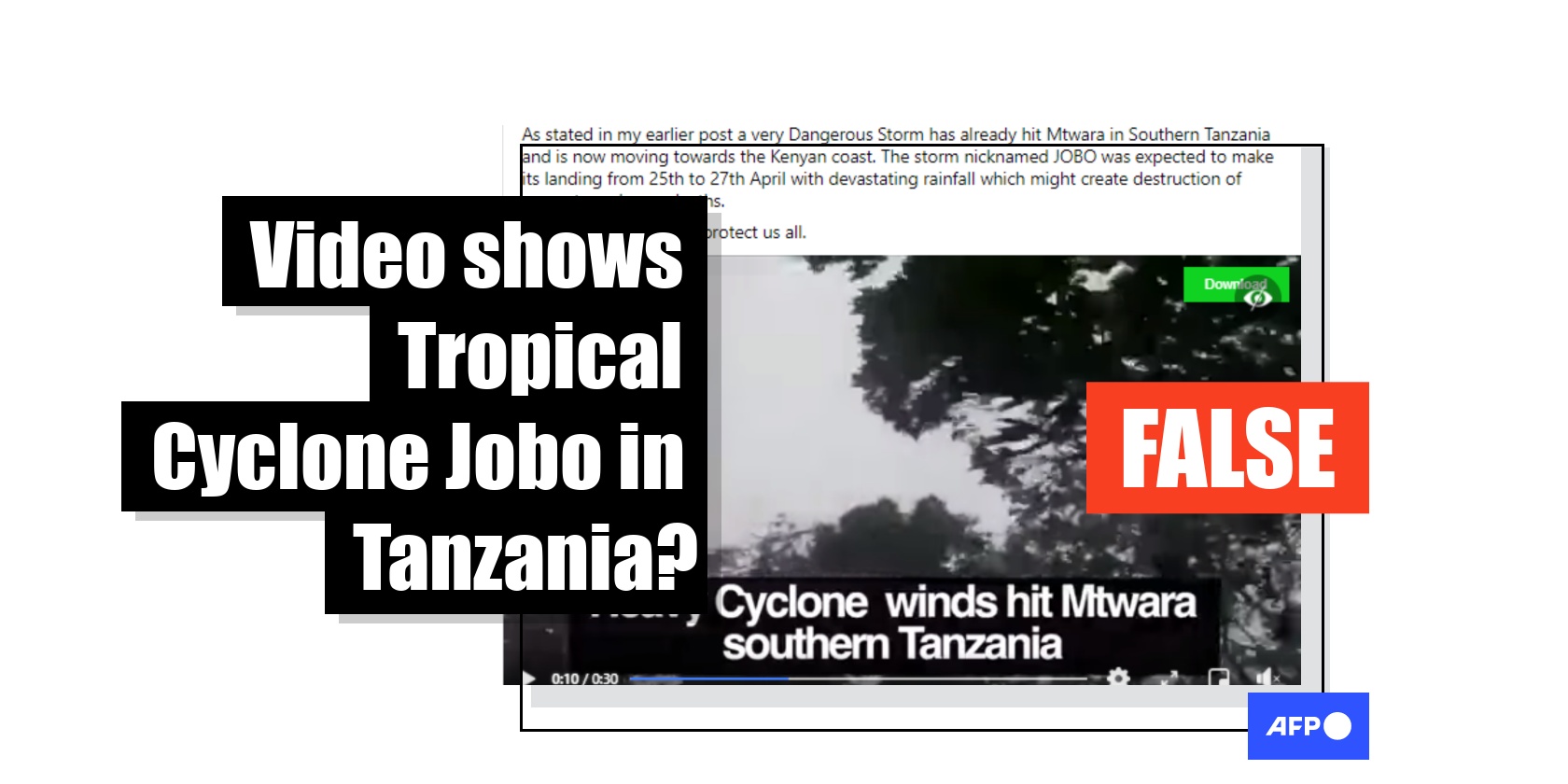 Video clip shows Cyclone Kenneth in Mozambique in 2019 | Fact Check