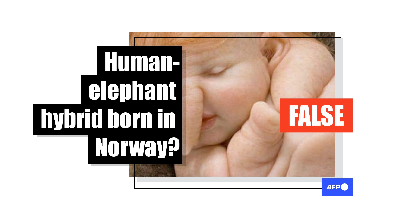 This is a picture of an artwork, not a real human-elephant hybrid ...