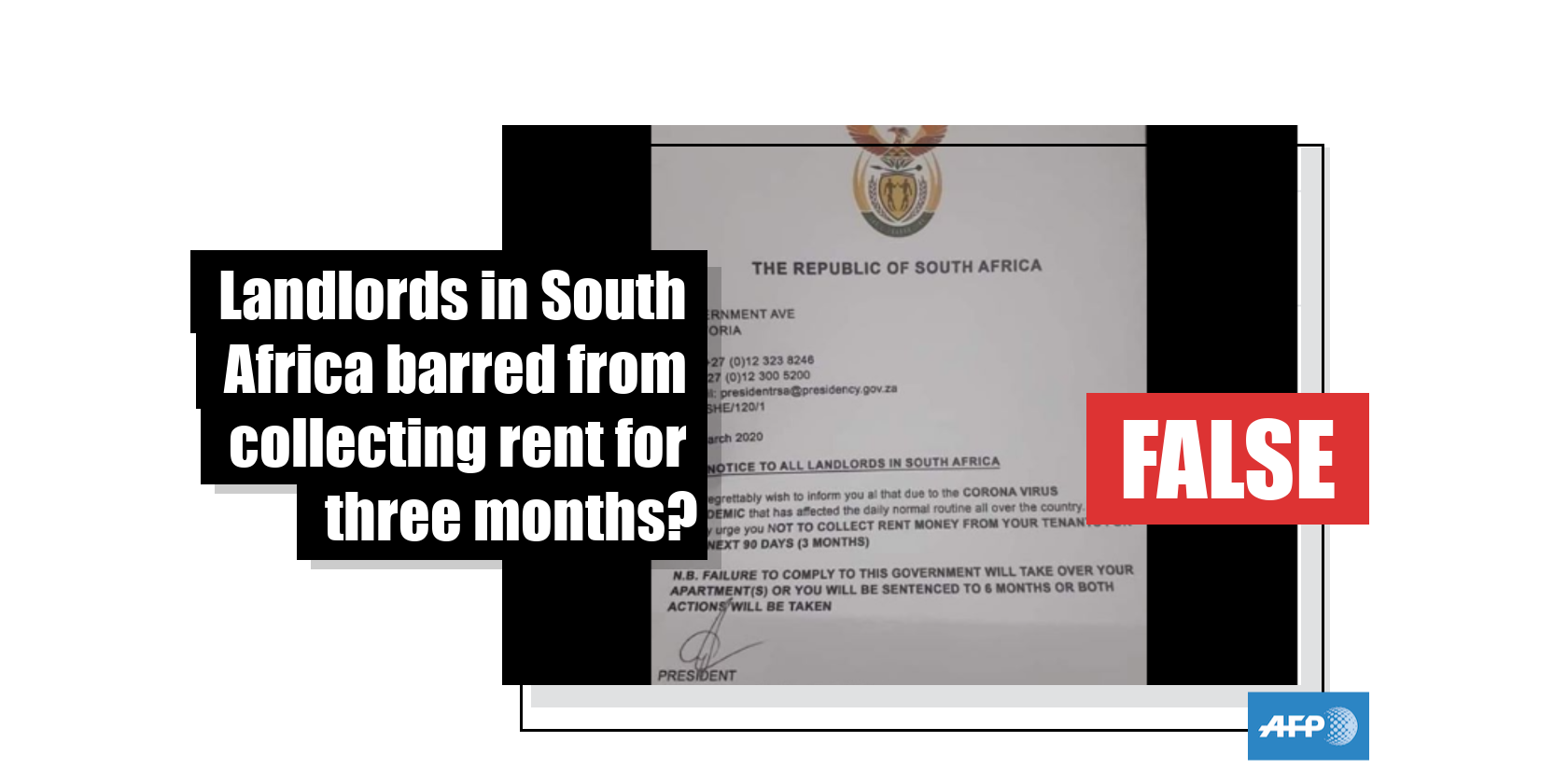 South African government denies asking landlords to stop collecting ...