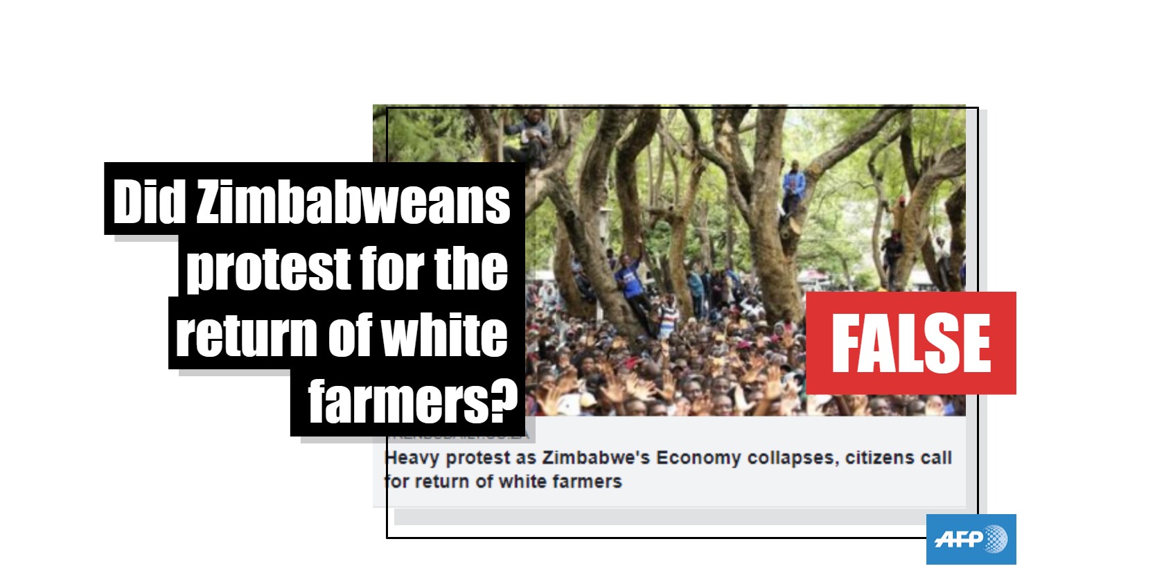 No, the recent national protest in Zimbabwe was not for the return of ...