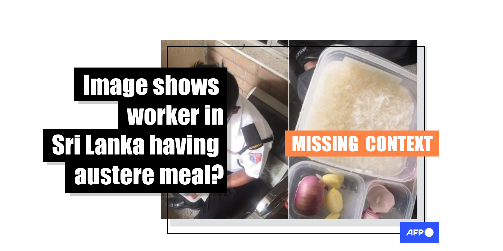 This photo shows a security guard in Malaysia having a meal | Fact Check