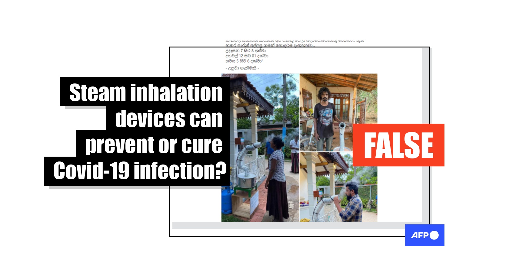 This steam inhalation device cannot prevent or cure Covid-19 infection ...