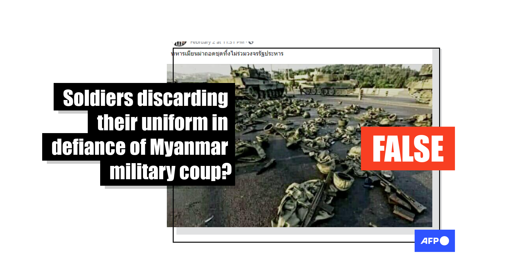 This photo shows discarded uniforms and weapons of Turkish soldiers ...