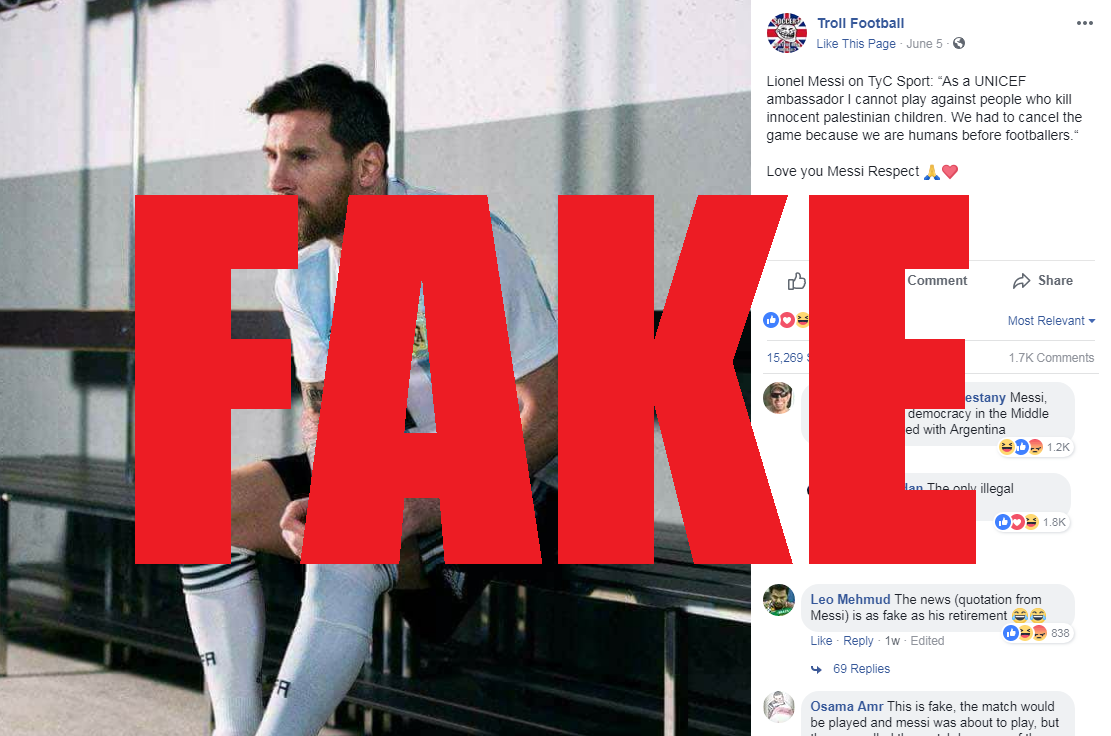 Fact-check: Did Messi refuse to play Israel over 'innocent children ...
