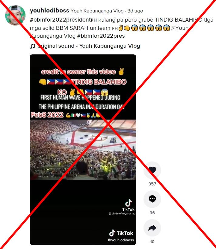 Old video of huge Philippine arena event shared in false posts about ...