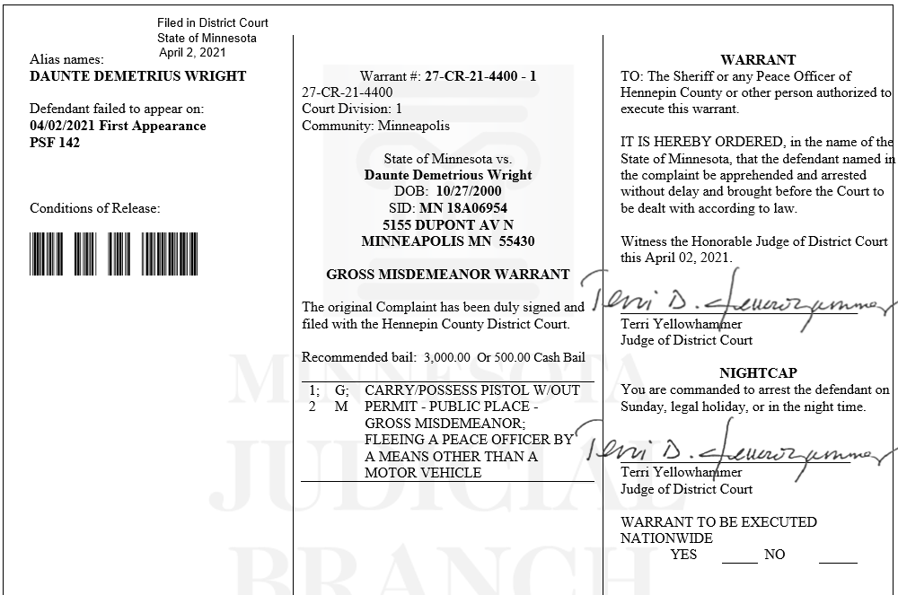 Daunte Wright arrest warrant unrelated to marijuana | Fact Check Daunte Wright arrest warrant unrelated to marijuana | Fact Check