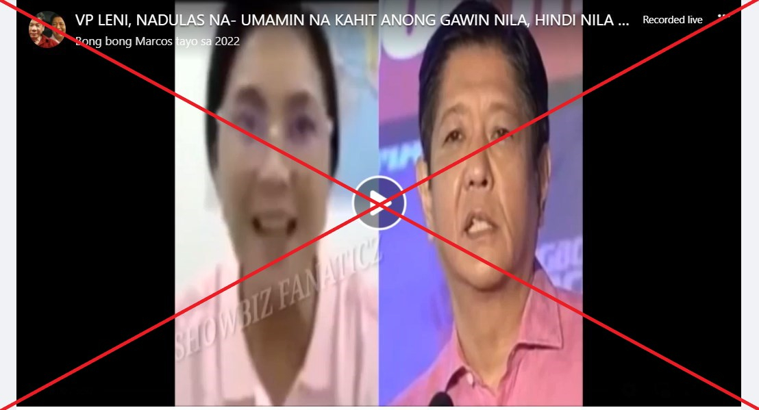 Misleading posts claim Philippine VP 'admitted she cannot win top job ...