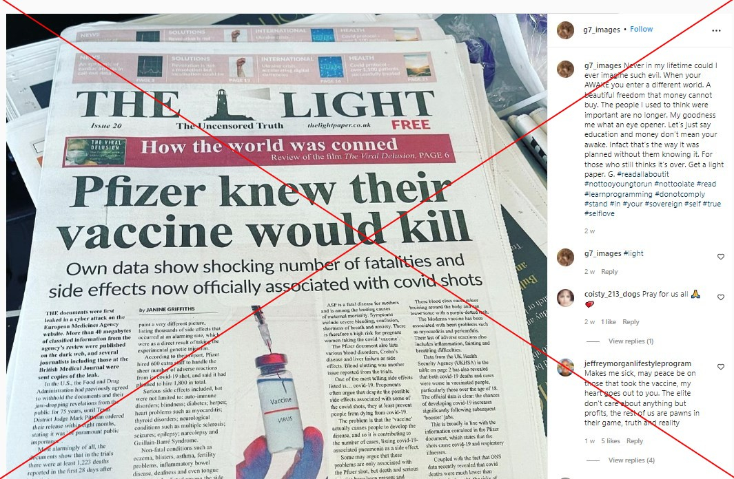 Pfizer documents do not reveal dangers of Covid-19 vaccine | Fact Check