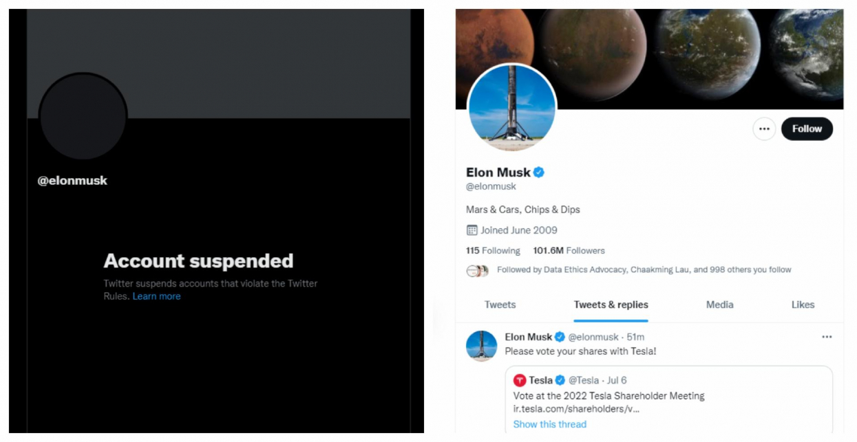 Imposter Elon Musk Twitter account shared in false posts claiming he ...