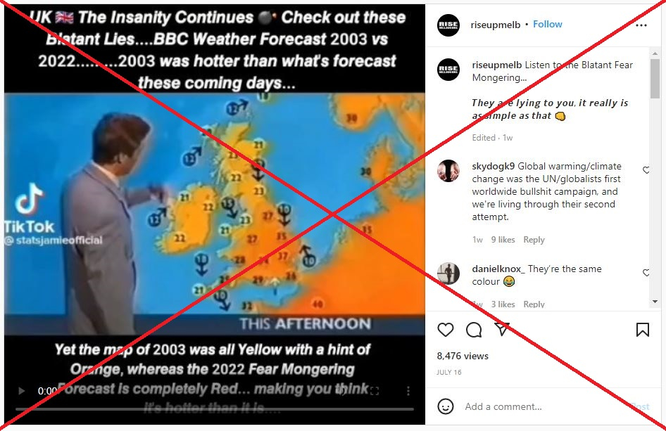 BBC weather maps coloured red as visual aid, not to 'lie about climate ...