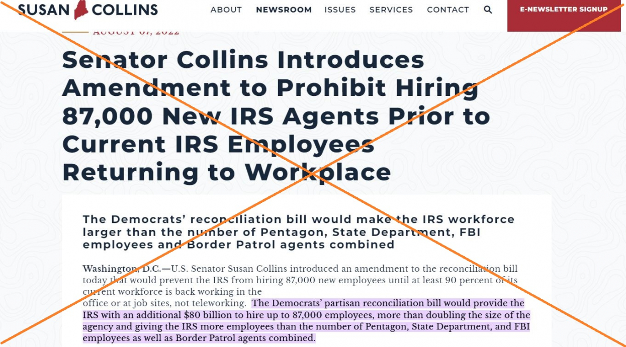 Claims of 'IRS army' targeting US taxpayers are misleading | Fact Check