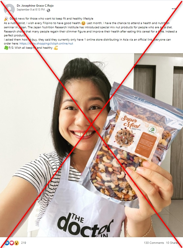 Doctored photo of Filipino doctor shared in scam posts touting 'weight ...