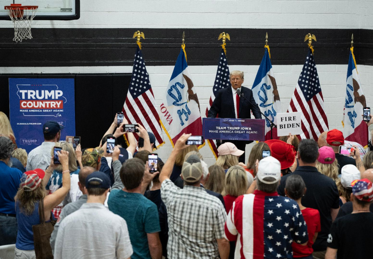 Video of Trump at Iowa radio station misrepresented online | Fact Check