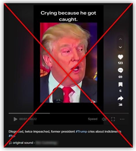 Old video falsely claimed to show Trump crying about indictment | Fact ...