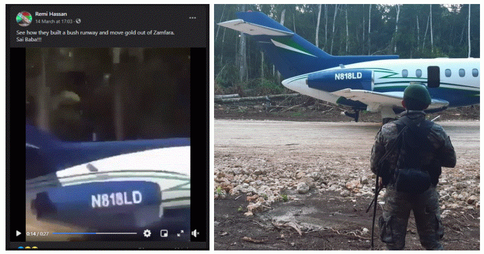Video shows a plane used for drug smuggling and seized by the army in ...