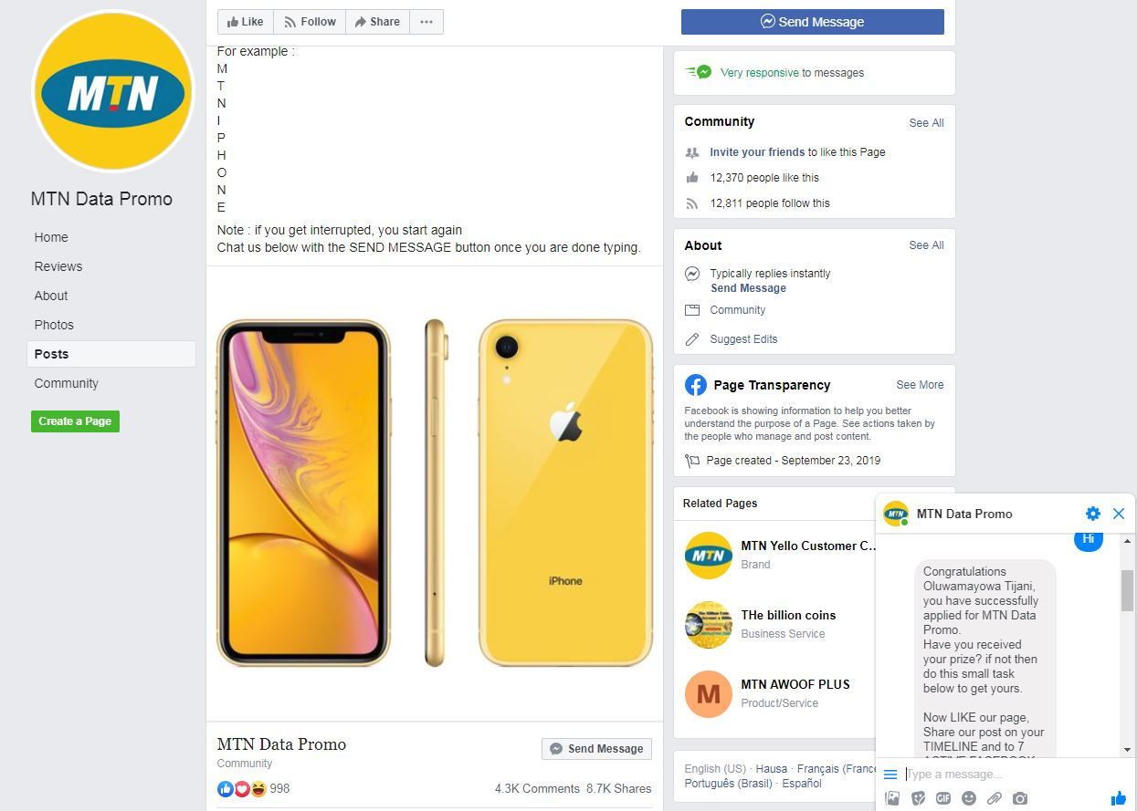 This is a scam to get your details -- MTN is not giving 122gb to ...