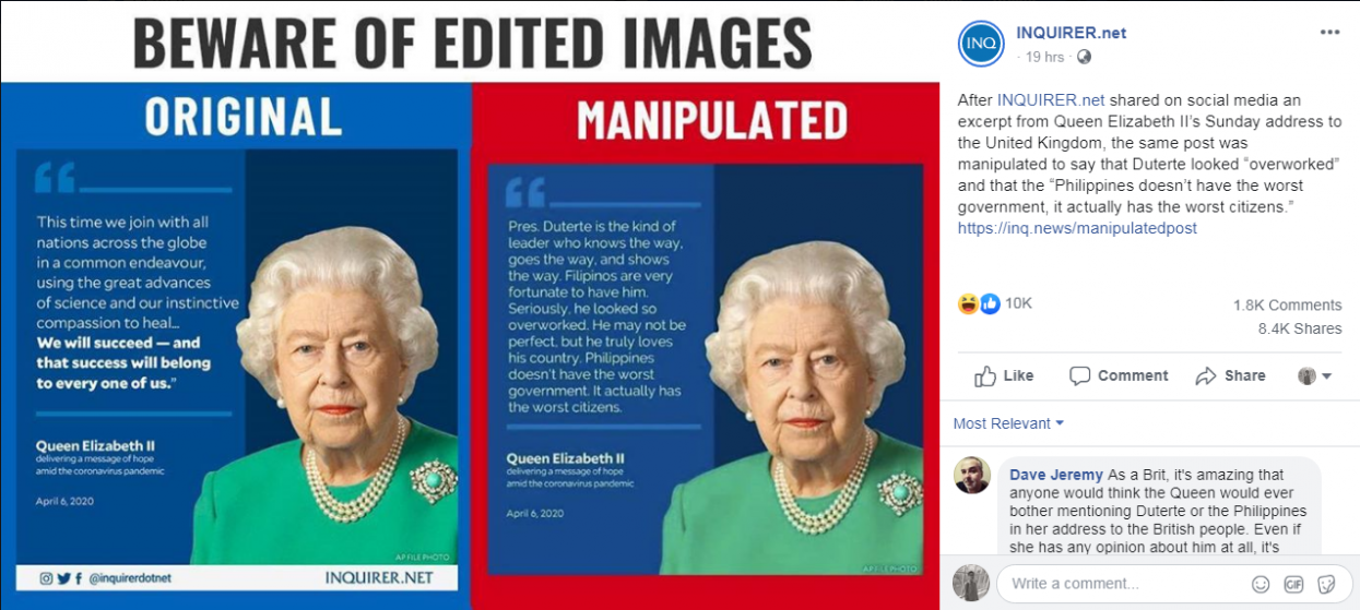 No, Britain’s Queen Elizabeth did not mention the Philippines in her ...