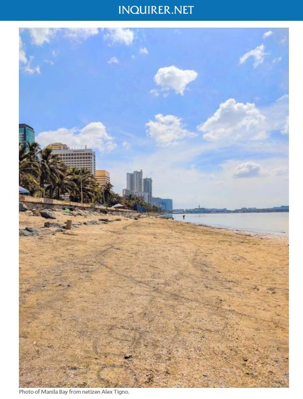These photos of a dirty and clean beach in Manila were both taken ...