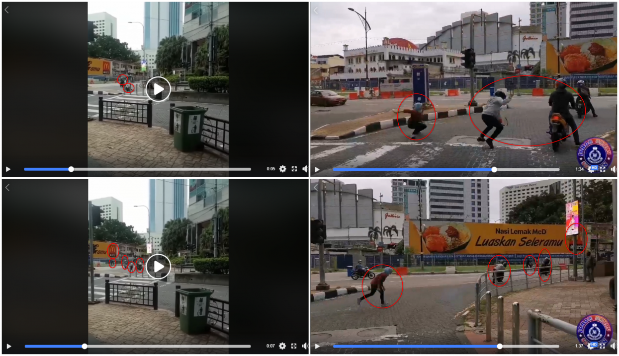 This video shows a simulation of a robbery staged by Malaysian police ...