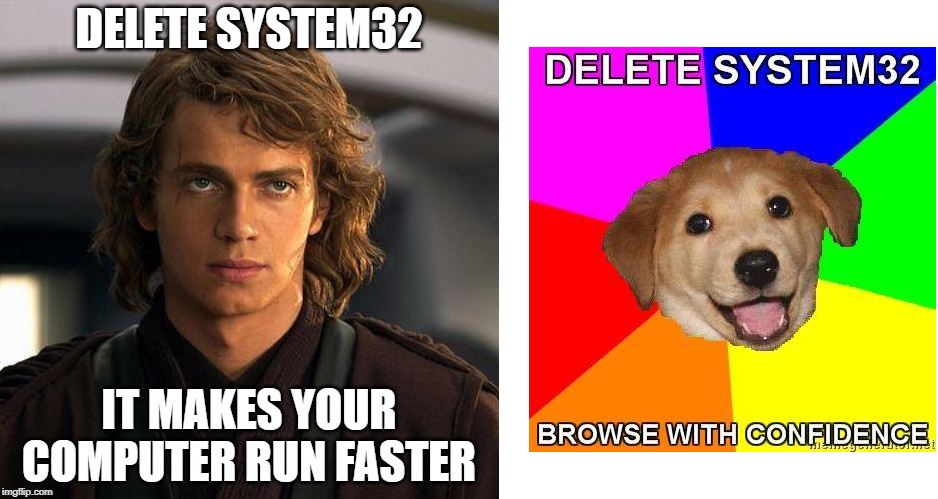 This hoax has been around for years, don’t delete System32 folder ... This hoax has been around for years, don’t delete System32 folder ...