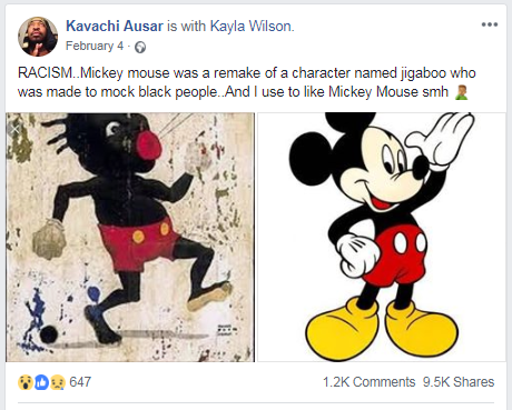 No, Mickey Mouse was not inspired by a racist character named Jigaboo ...