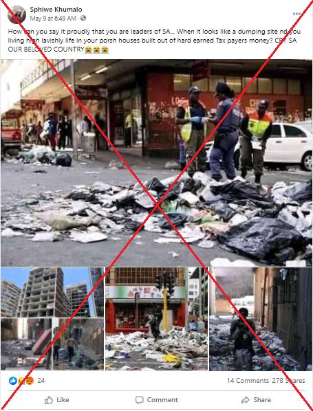 These photos of messy Johannesburg streets are old and taken out of ...