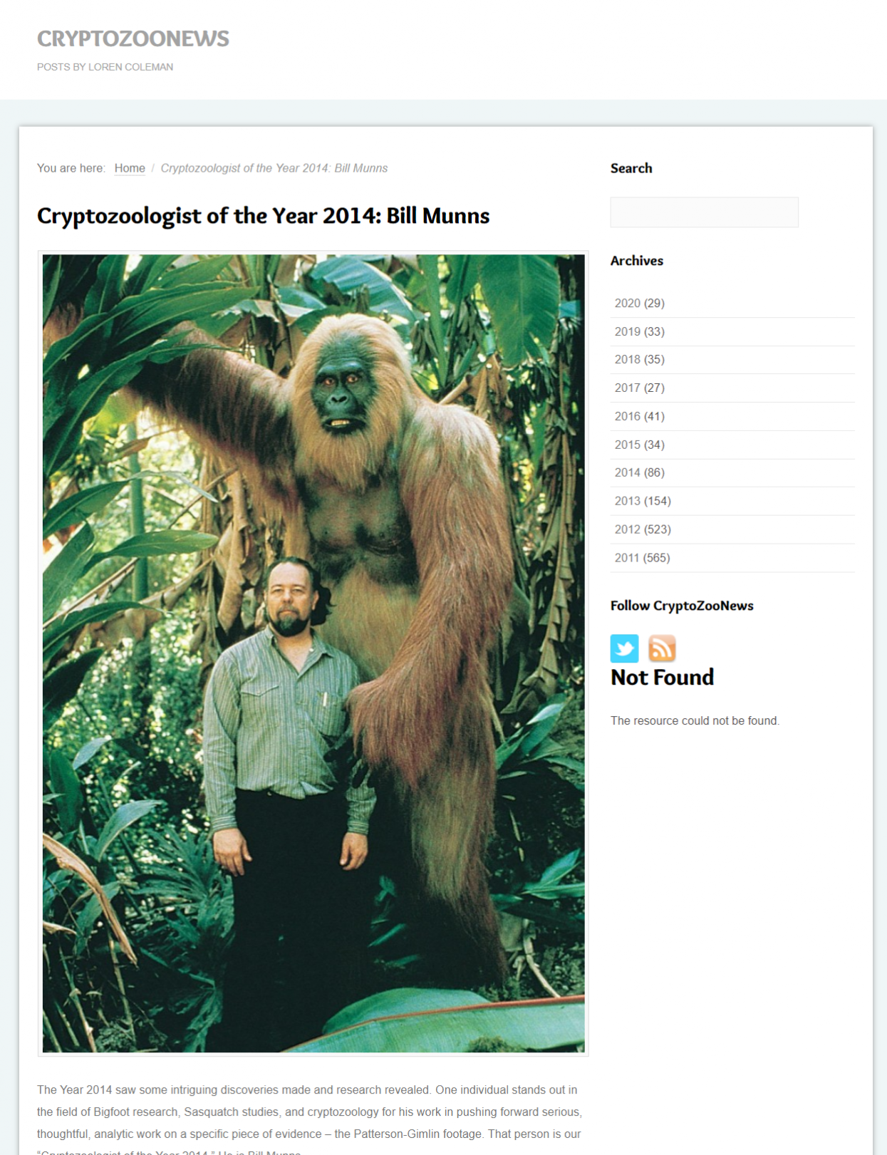 The photo shows a model of an extinct Gigantopithecus ape built by a ...