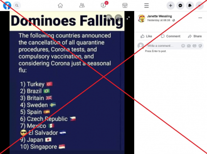 Posts share unverified list of 'countries that have scrapped quarantine ...