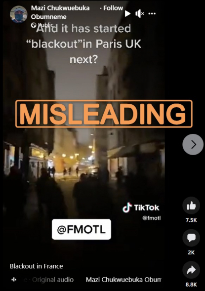 Video shows power outage in Paris caused by ‘technical glitch’ in 2022 ...