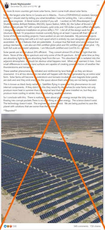 Posts mislead on solar farms' climate impact | Fact Check