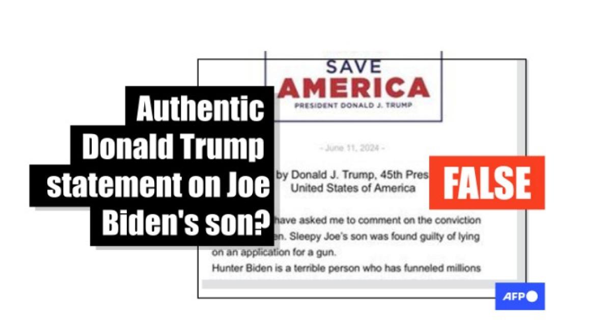 Fake Trump quotes spread after Hunter Biden conviction | Fact Check