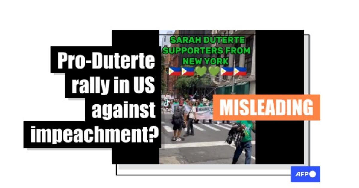 Old video of Philippine VP's supporters in New York misleadingly ...