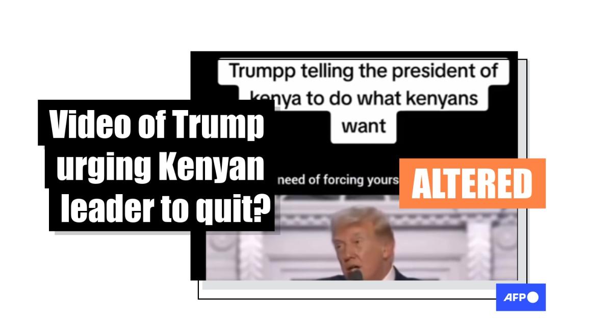 Clip of Donald Trump asking Kenya’s President William Ruto to resign is ...