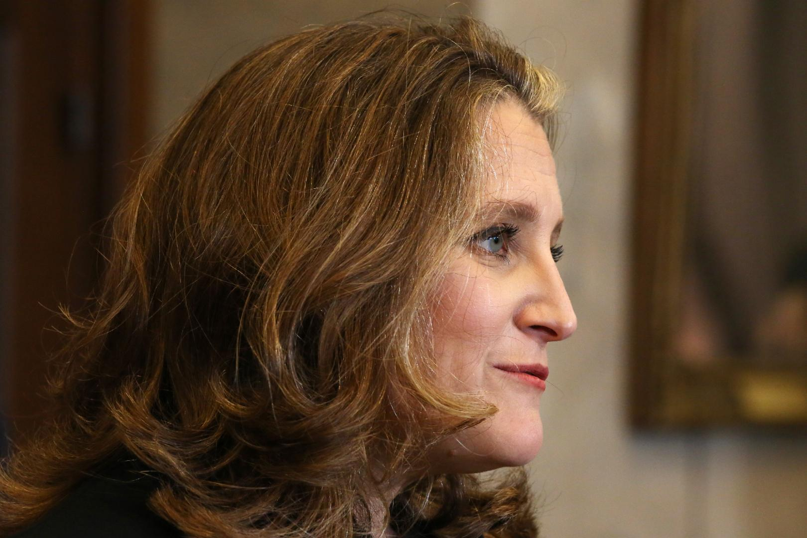 Altered photo of Canada's Freeland at Toronto Pride spreads online ...