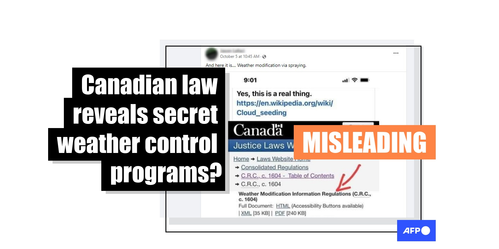 Posts mislead on Canada weather modification law | Fact Check