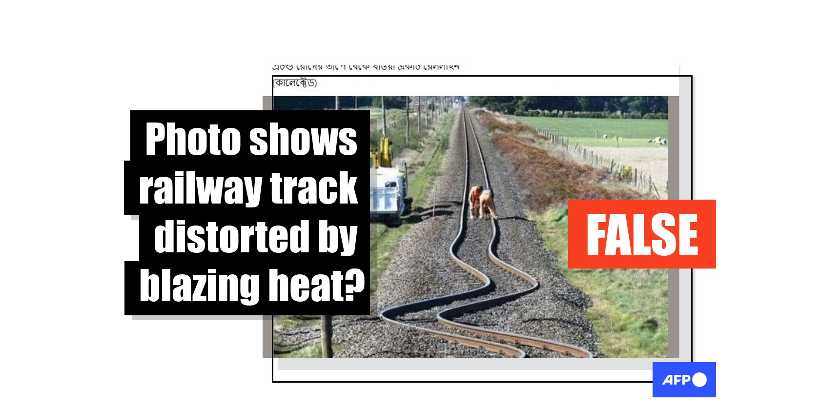 Photo shows railway damaged by earthquake in New Zealand, not by ...
