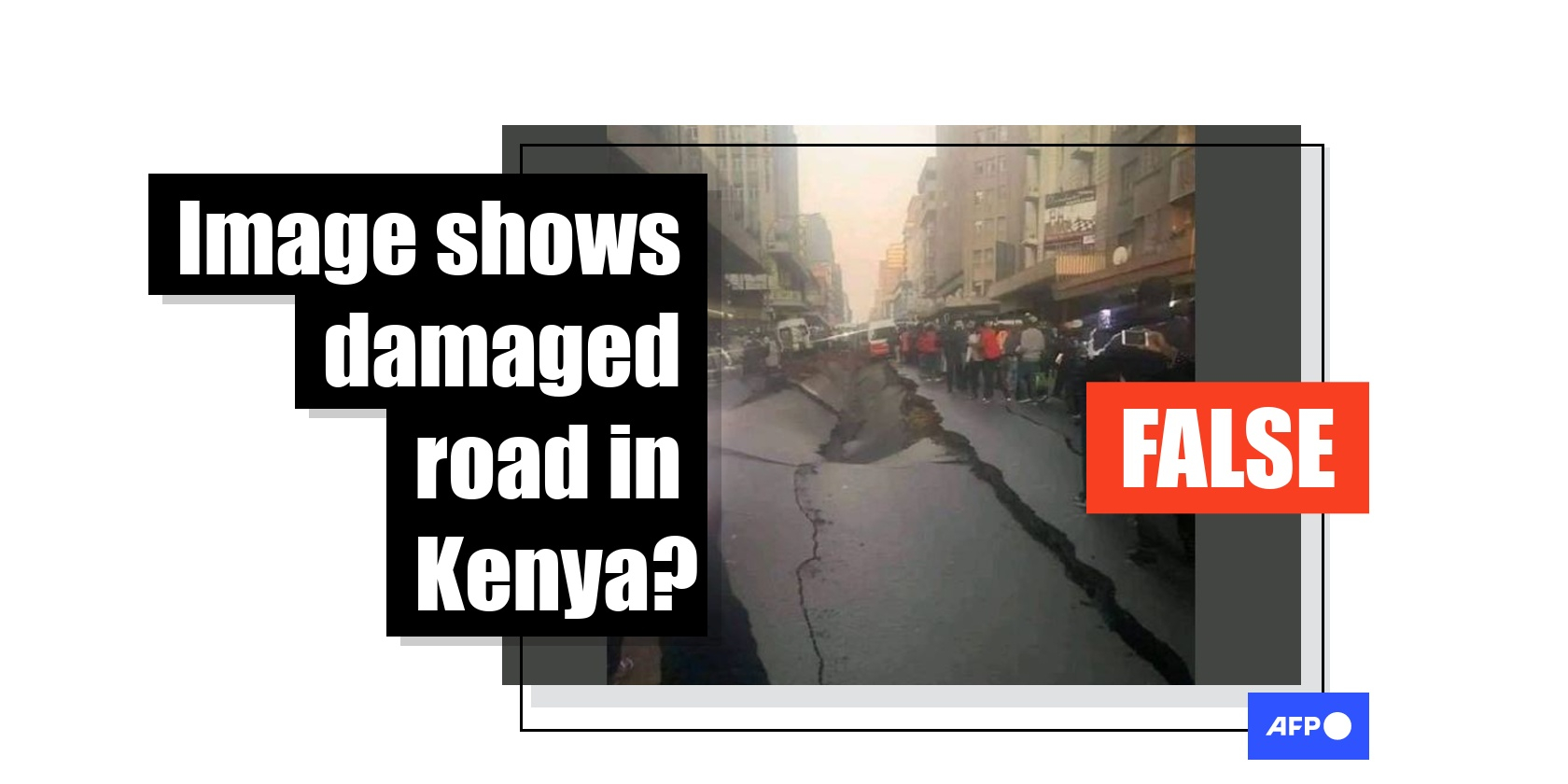 Image shows road destroyed by underground explosion in South Africa ...