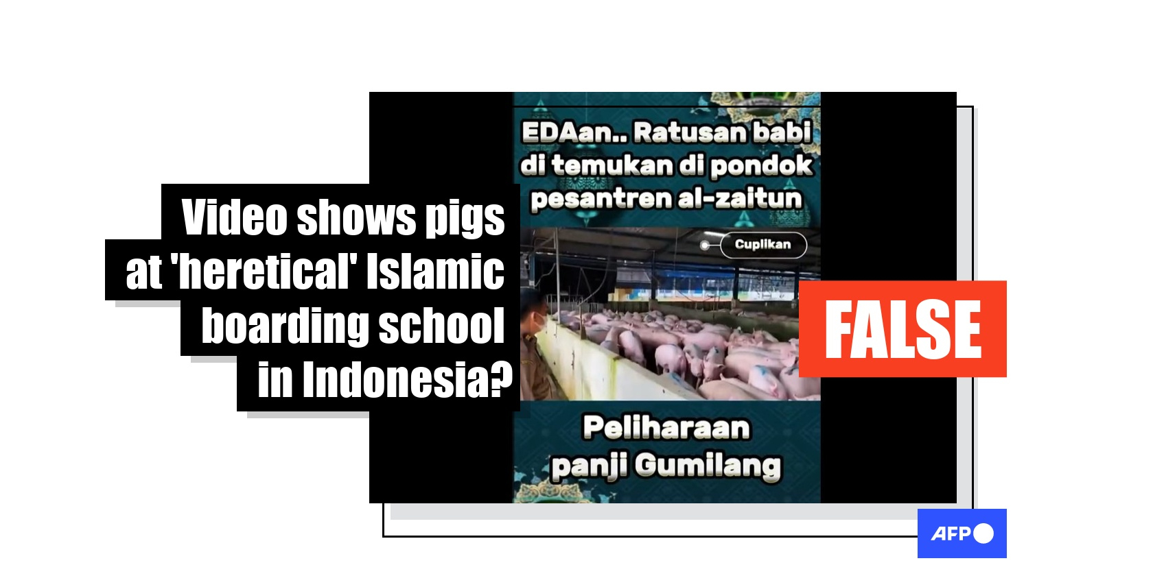 Photos misused to spread false claim controversial Indonesian Islamic school 'raised pigs ...