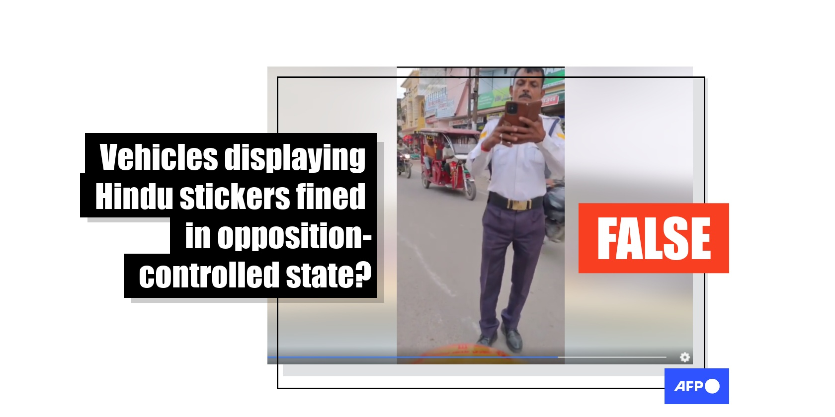 Video of driver fined for Hindu sticker filmed in Indian state run by ...