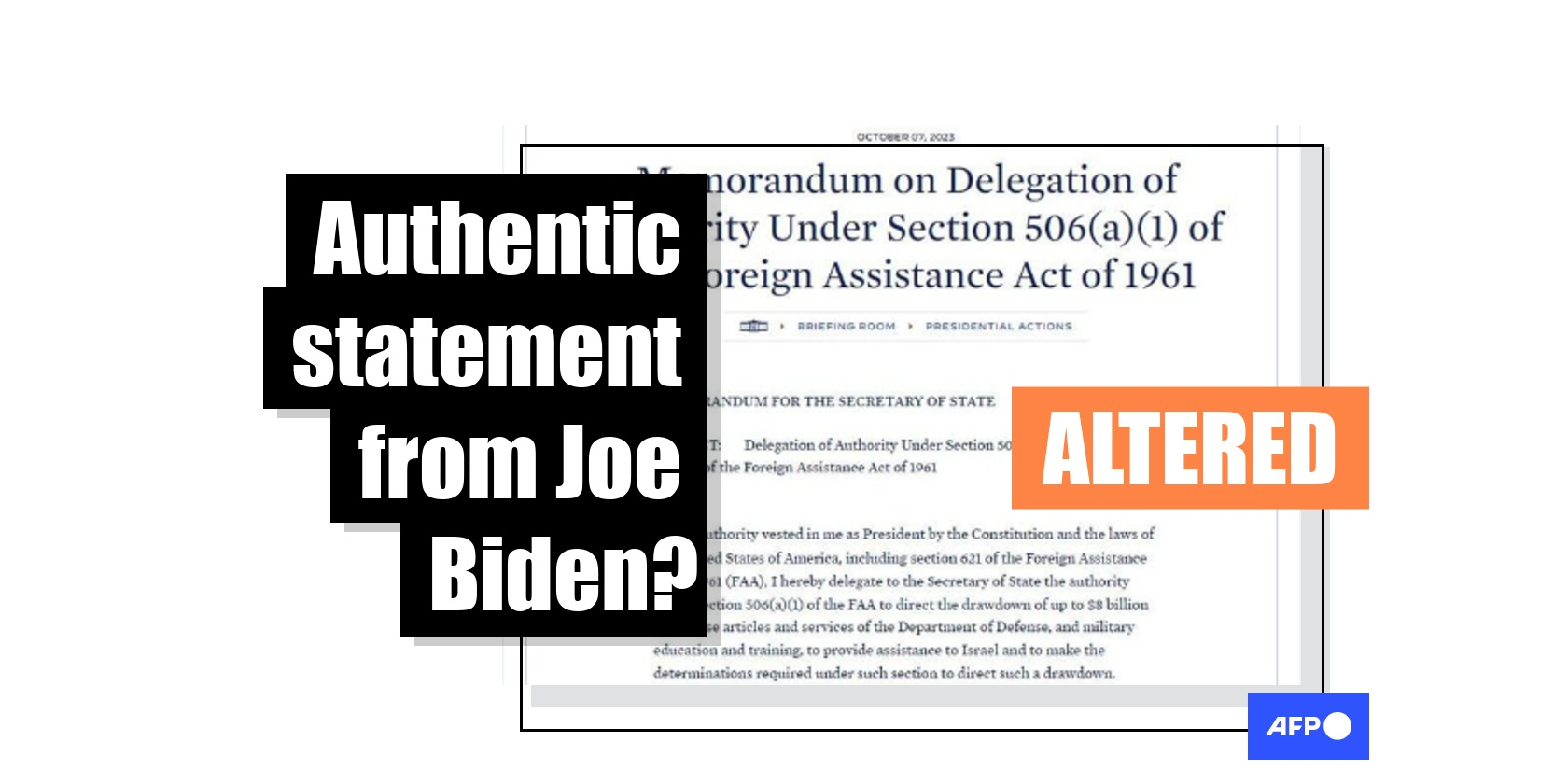 Fake White House document distorts US aid to Israel | Fact Check