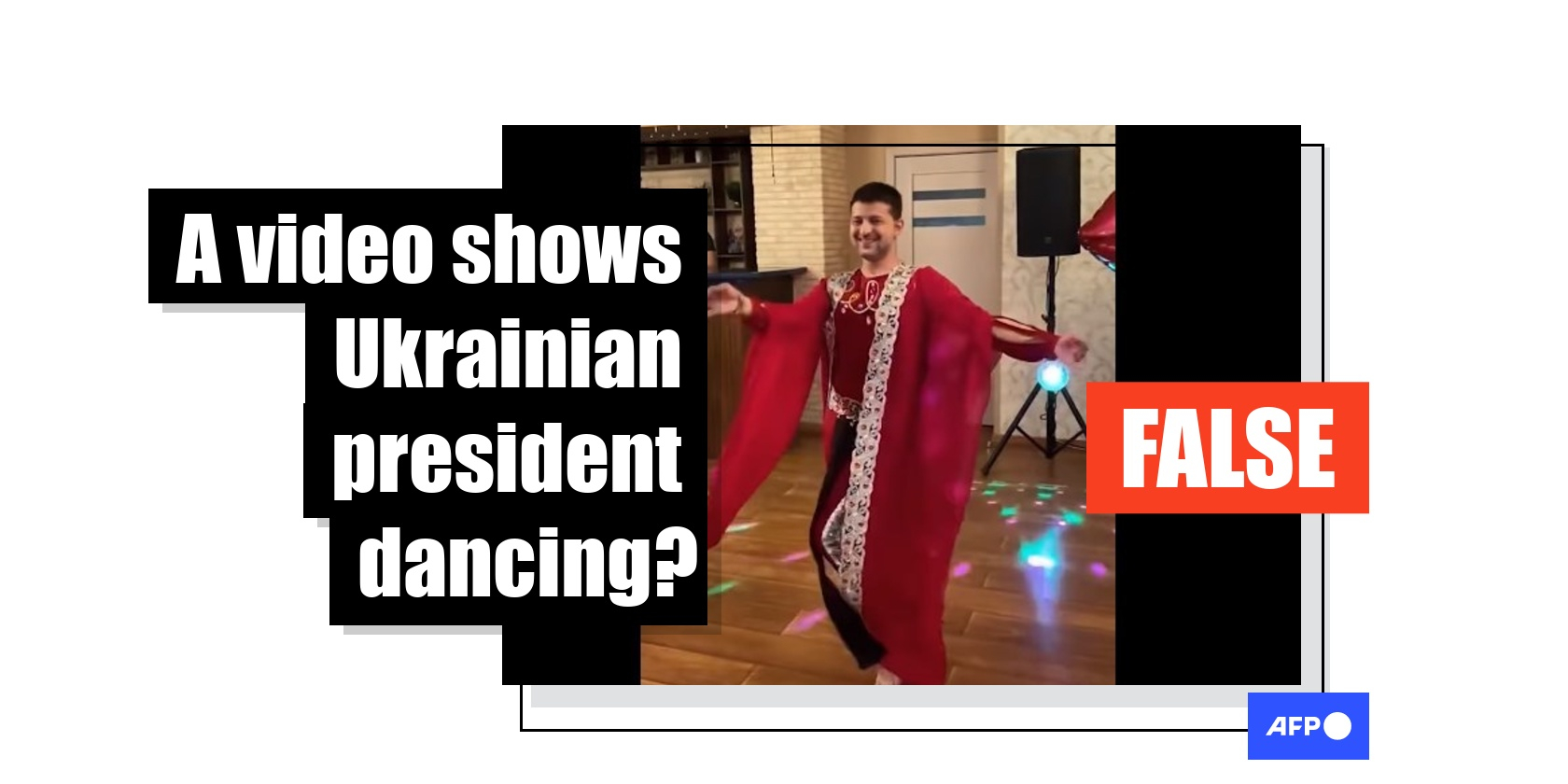 Video altered to show Volodymyr Zelensky dancing in a red costume ...