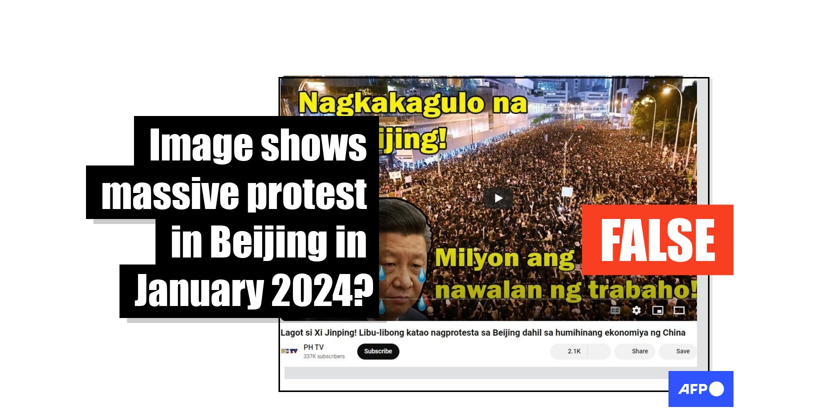 Image shows old Hong Kong rally, not 'Beijing protest' in January 2024 ...