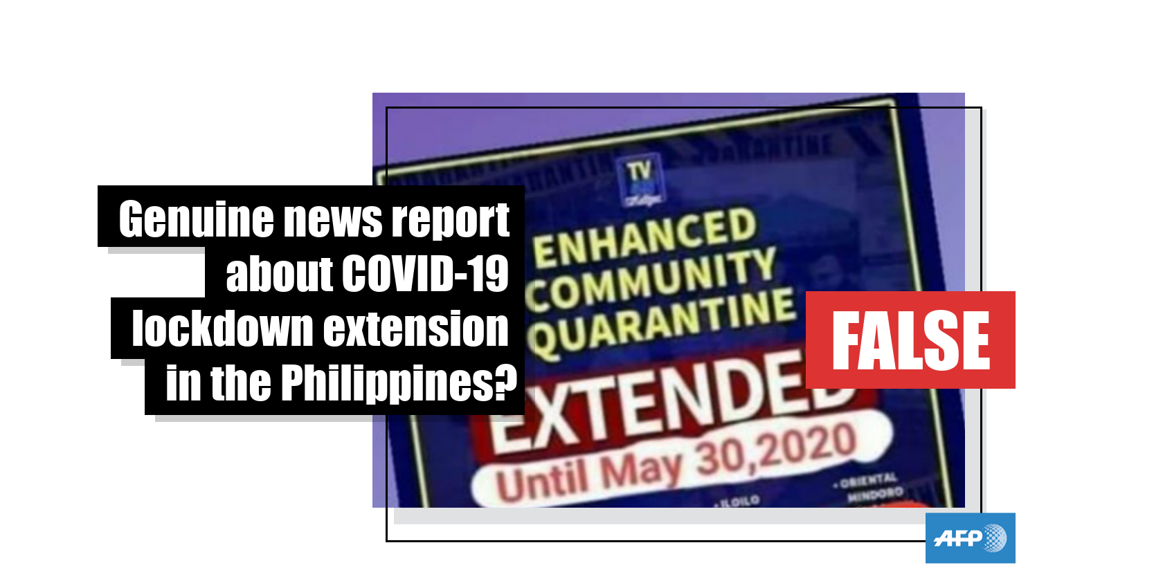 This graphic about a 'COVID-19 lockdown extension' in the Philippines ... This graphic about a 'COVID-19 lockdown extension' in the Philippines ...
