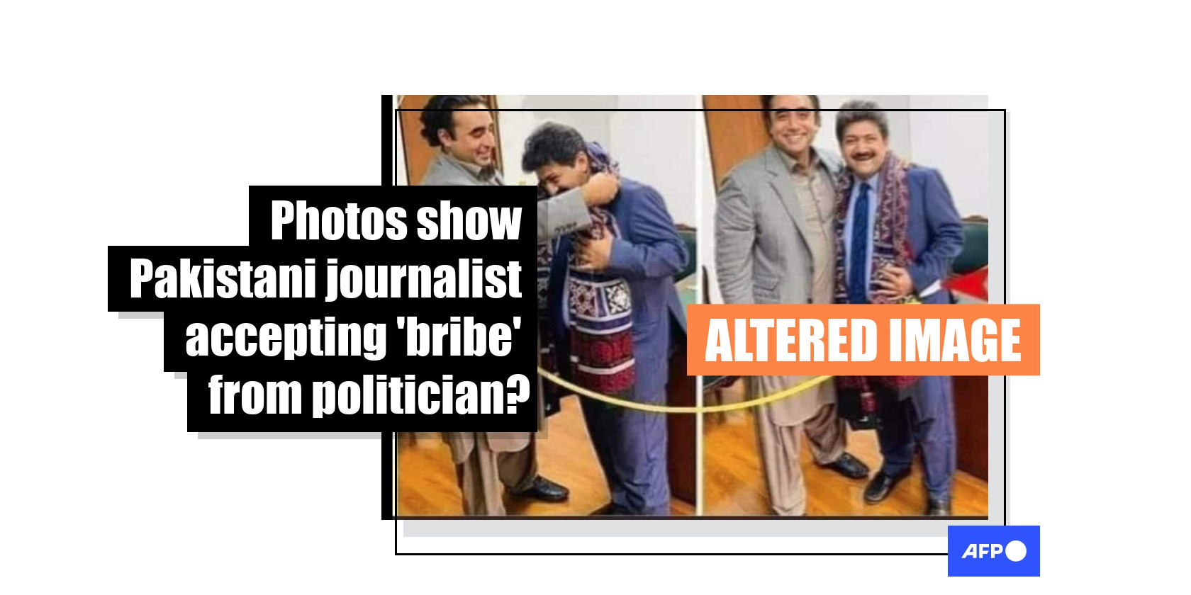 Images of Pakistani journalist with opposition party chairman doctored ...